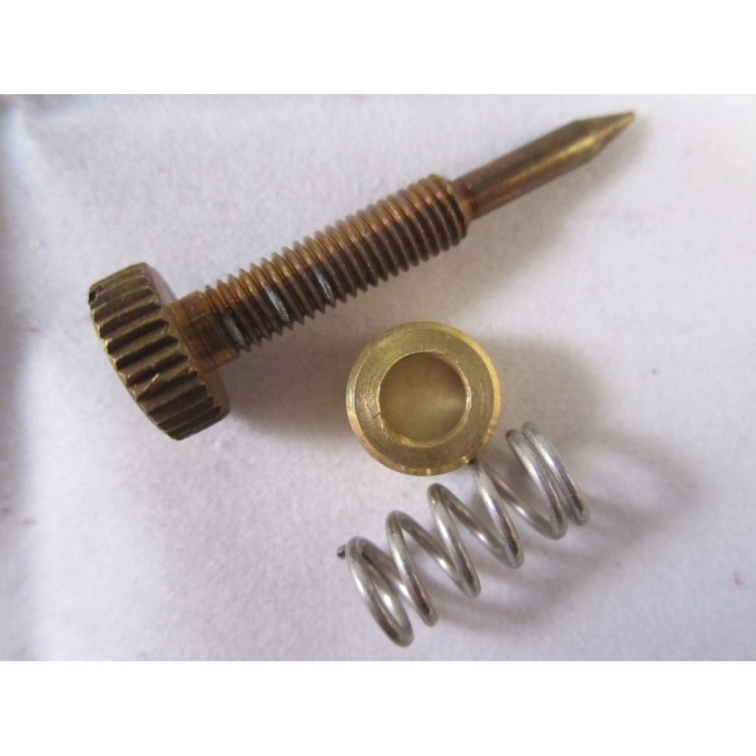 Zenith A Ford Idle Mixture Screw Cap and Spring Brass 1928-29